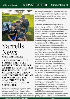 Newsletters - Yarrells School and Nursery